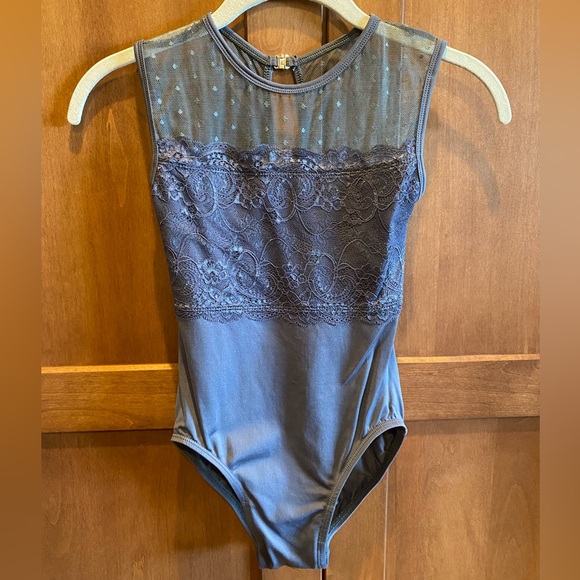 Yumiko | Tops | Gray Suffolk Lace Ballet Leotard | Poshmark